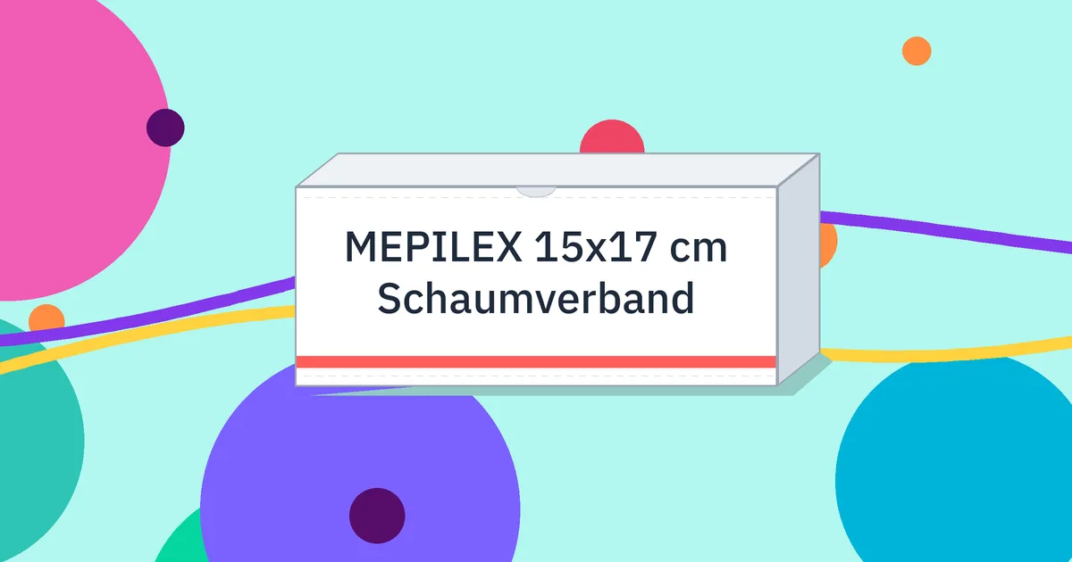 Symbolbild: Packung mit der Aufschrift MEPILEX 15x17 cm Schaumverband (PZN 19162834) – Verfügbarkeit und Bezug in Apotheken in Frankfurt am Main