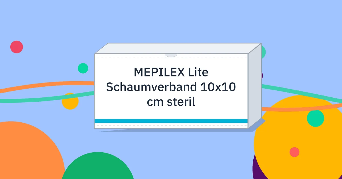 Symbolbild: Packung mit der Aufschrift MEPILEX Lite Schaumverband 10x10 cm steril (PZN 17832791) – Verfügbarkeit und Bezug in Apotheken in Frankfurt am Main