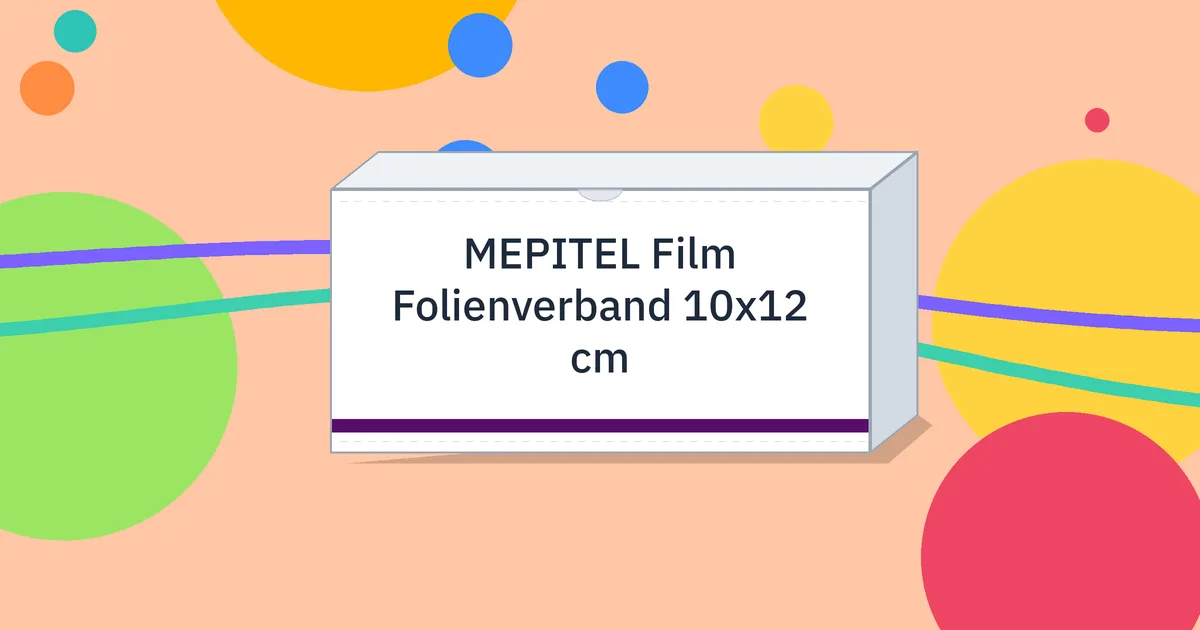 Symbolbild: Packung mit der Aufschrift MEPITEL Film Folienverband 10x12 cm (PZN 14334265) – Verfügbarkeit und Bezug in Apotheken in Frankfurt am Main