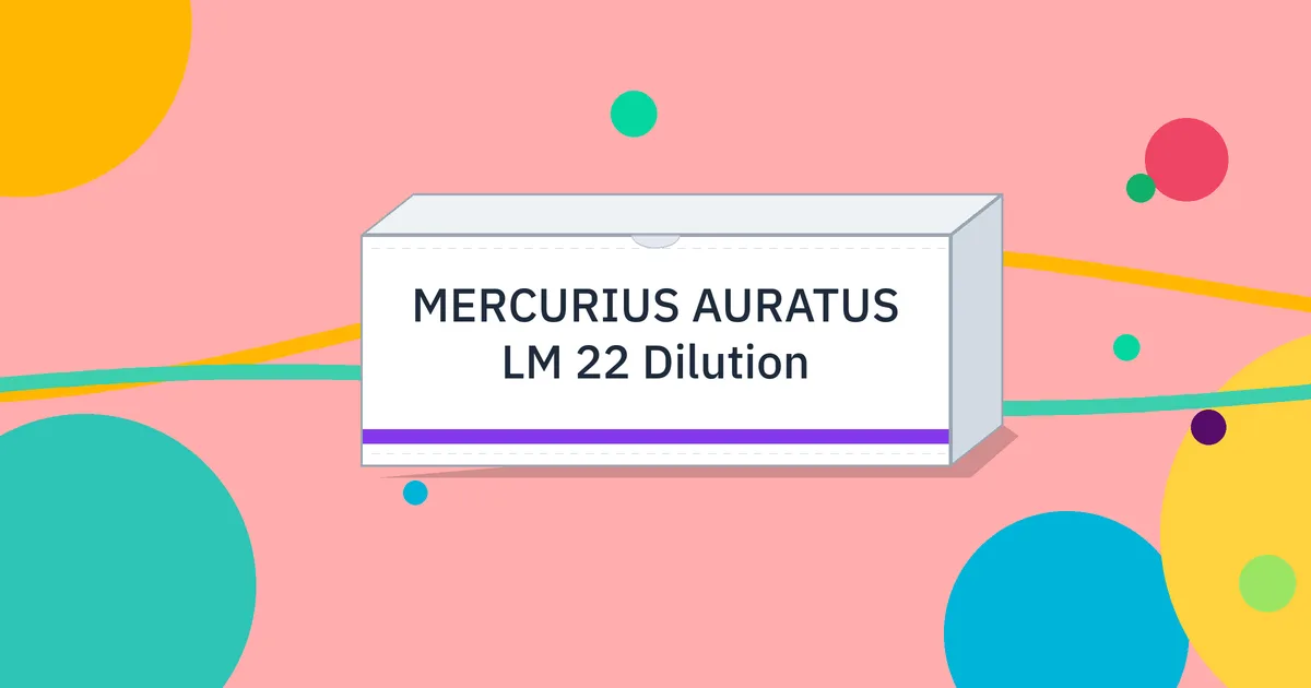 Symbolbild: Packung mit der Aufschrift MERCURIUS AURATUS LM 22 Dilution (PZN 12948342) – Verfügbarkeit und Bezug in Apotheken in Frankfurt am Main