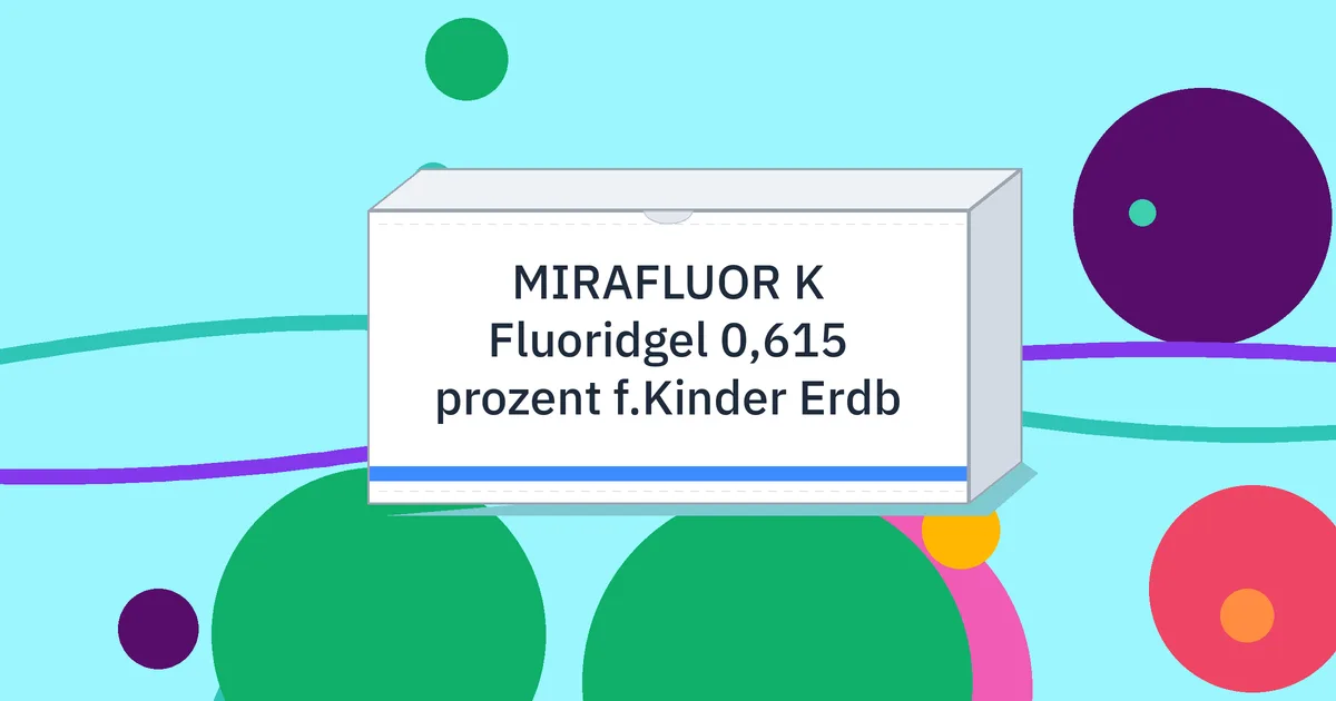 Symbolbild: Packung mit der Aufschrift MIRAFLUOR K Fluoridgel 0,615 prozent f.Kinder Erdb (PZN 02130623) – Verfügbarkeit und Bezug in Apotheken in Frankfurt am Main