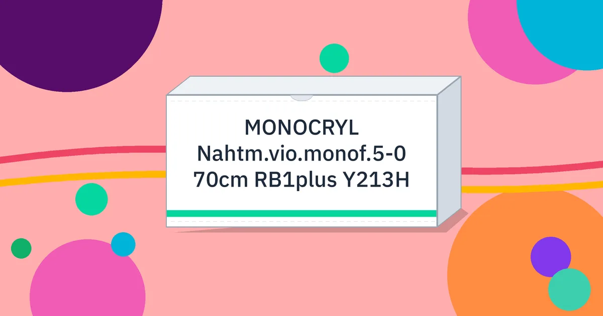Symbolbild: Packung mit der Aufschrift MONOCRYL Nahtm.vio.monof.5-0 70cm RB1plus Y213H (PZN 16786698) – Verfügbarkeit und Bezug in Apotheken in Frankfurt am Main