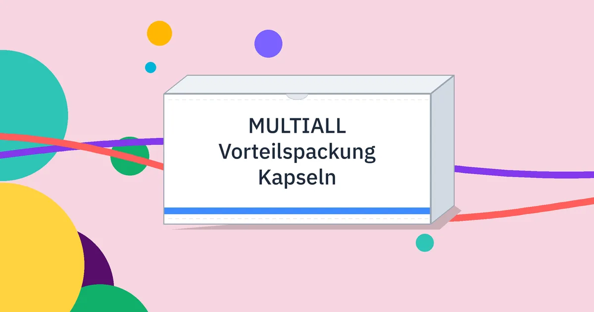Symbolbild: Packung mit der Aufschrift MULTIALL Vorteilspackung Kapseln (PZN 11163797) – Verfügbarkeit und Bezug in Apotheken in Frankfurt am Main