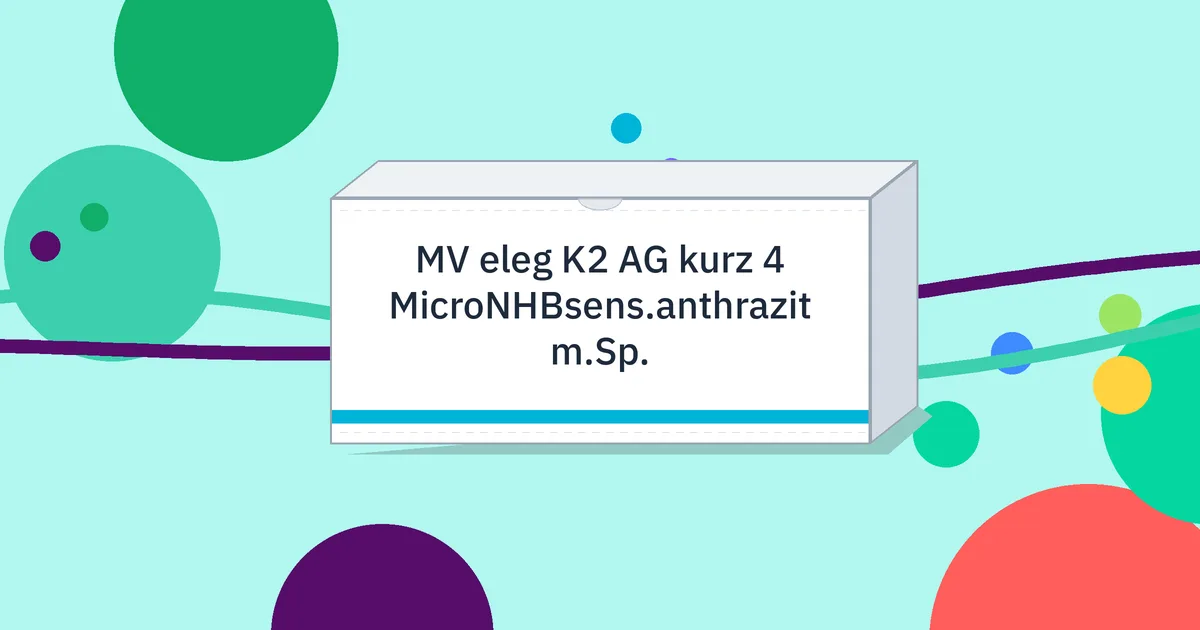 Symbolbild: Packung mit der Aufschrift MV eleg K2 AG kurz 4 MicroNHBsens.anthrazit m.Sp. (PZN 16071114) – Verfügbarkeit und Bezug in Apotheken in Frankfurt am Main