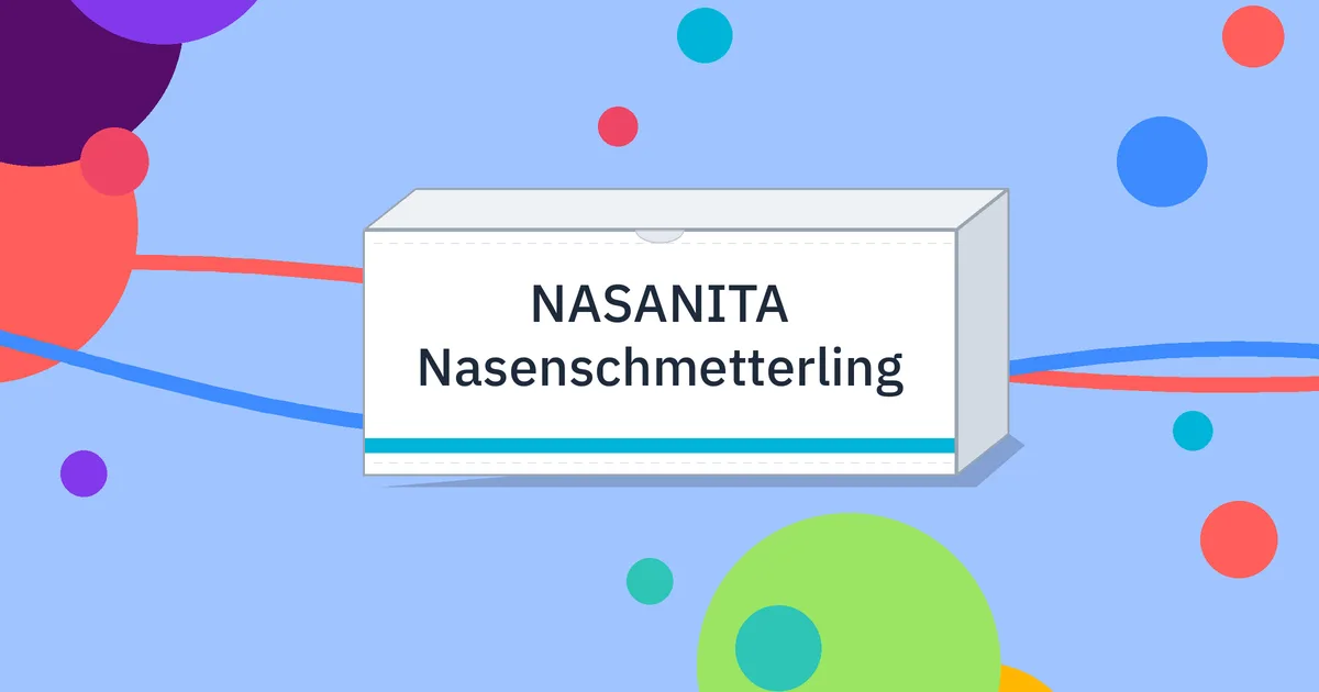 Symbolbild: Packung mit der Aufschrift NASANITA Nasenschmetterling (PZN 00477653) – Verfügbarkeit und Bezug in Apotheken in Frankfurt am Main