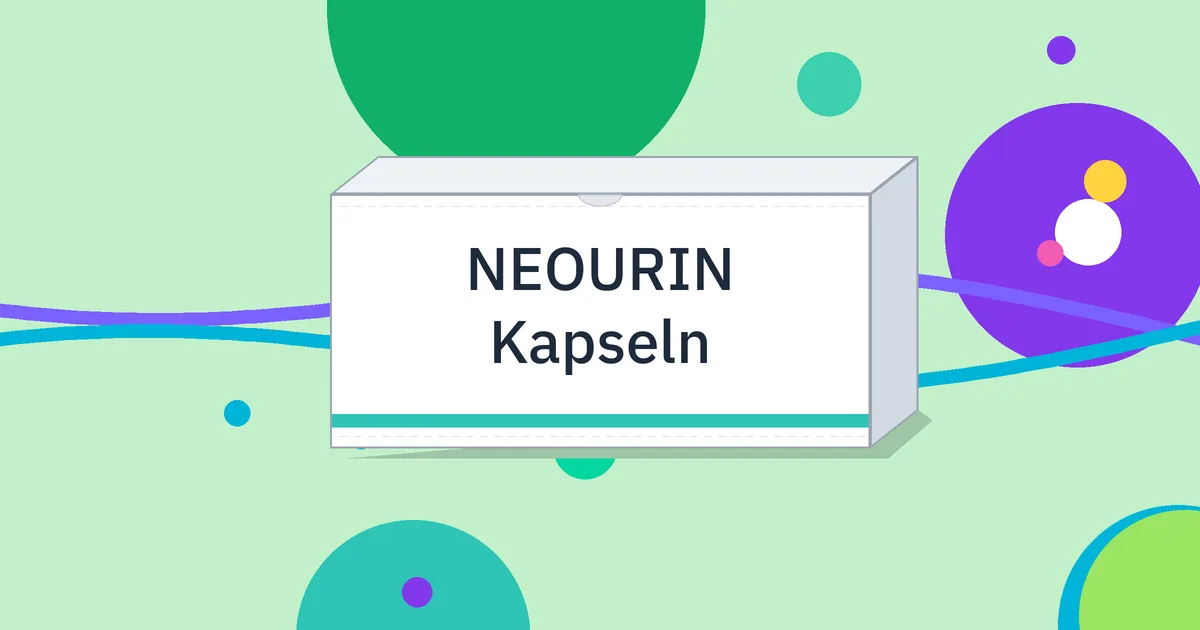 Symbolbild: Packung mit der Aufschrift NEOURIN Kapseln (PZN 19967791) – Verfügbarkeit und Bezug in Apotheken in Frankfurt am Main