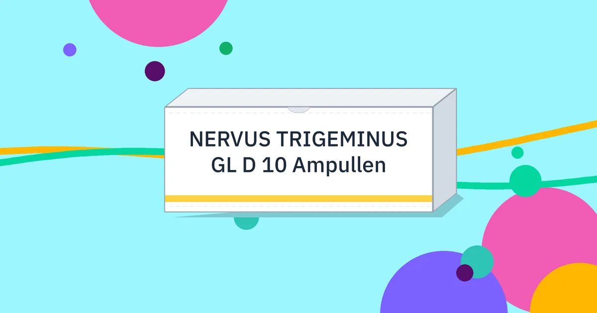Symbolbild: Packung mit der Aufschrift NERVUS TRIGEMINUS GL D 10 Ampullen (PZN 03355318) – Verfügbarkeit und Bezug in Apotheken in Frankfurt am Main