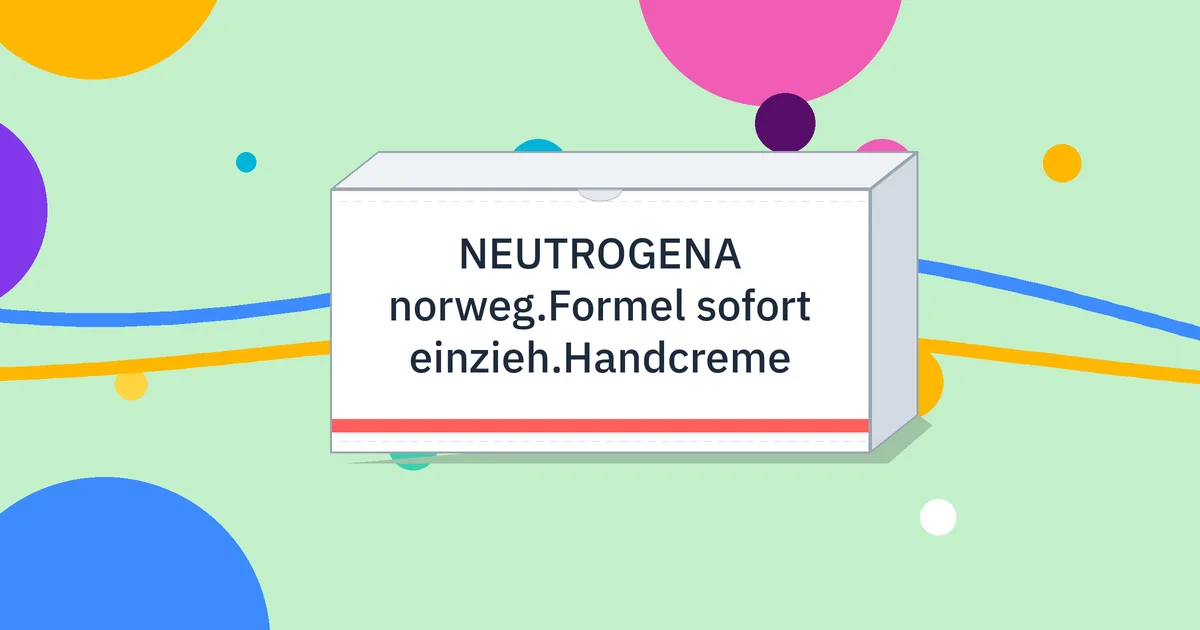 Symbolbild: Packung mit der Aufschrift NEUTROGENA norweg.Formel sofort einzieh.Handcreme (PZN 01567849) – Verfügbarkeit und Bezug in Apotheken in Frankfurt am Main