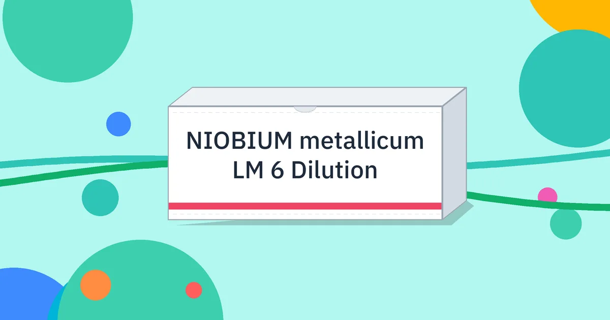 Symbolbild: Packung mit der Aufschrift NIOBIUM metallicum LM 6 Dilution (PZN 13619043) – Verfügbarkeit und Bezug in Apotheken in Frankfurt am Main
