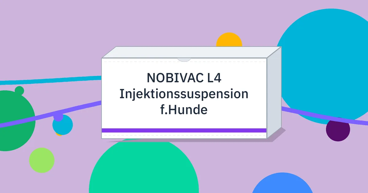 Symbolbild: Packung mit der Aufschrift NOBIVAC L4 Injektionssuspension f.Hunde (PZN 03720924) – Verfügbarkeit und Bezug in Apotheken in Frankfurt am Main