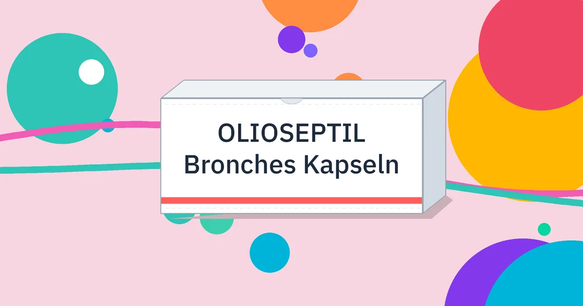 Symbolbild: Packung mit der Aufschrift OLIOSEPTIL Bronches Kapseln (PZN 15392201) – Verfügbarkeit und Bezug in Apotheken in Frankfurt am Main