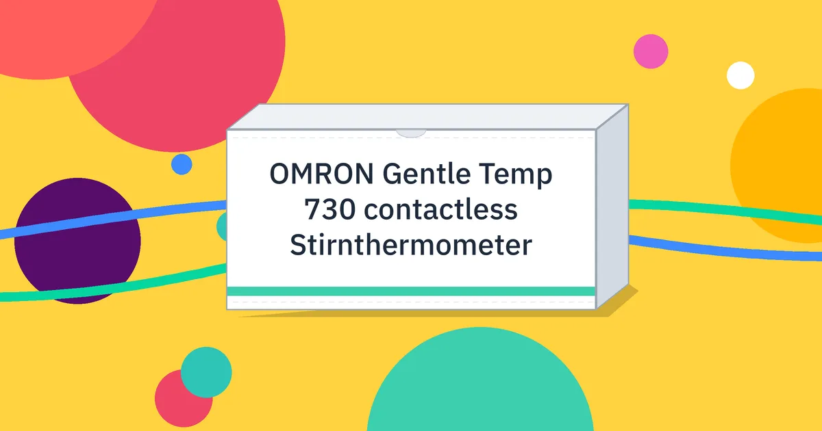 Symbolbild: Packung mit der Aufschrift OMRON Gentle Temp 730 contactless Stirnthermometer (PZN 19649312) – Verfügbarkeit und Bezug in Apotheken in Frankfurt am Main