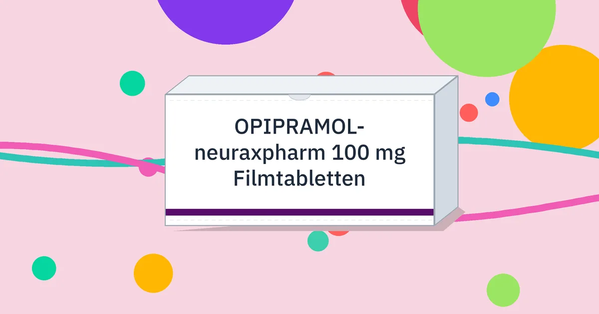 Symbolbild: Packung mit der Aufschrift OPIPRAMOL-neuraxpharm 100 mg Filmtabletten (PZN 03480087) – Verfügbarkeit und Bezug in Apotheken in Frankfurt am Main