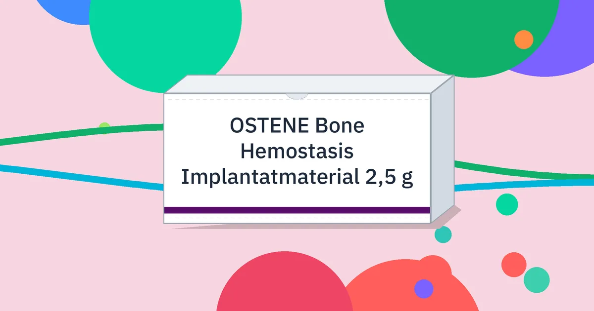 Symbolbild: Packung mit der Aufschrift OSTENE Bone Hemostasis Implantatmaterial 2,5 g (PZN 20388006) – Verfügbarkeit und Bezug in Apotheken in Frankfurt am Main