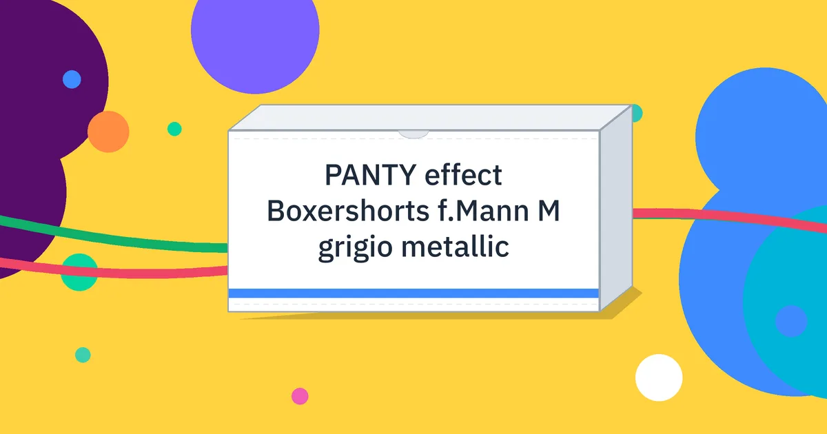 Symbolbild: Packung mit der Aufschrift PANTY effect Boxershorts f.Mann M grigio metallic (PZN 16193923) – Verfügbarkeit und Bezug in Apotheken in Frankfurt am Main
