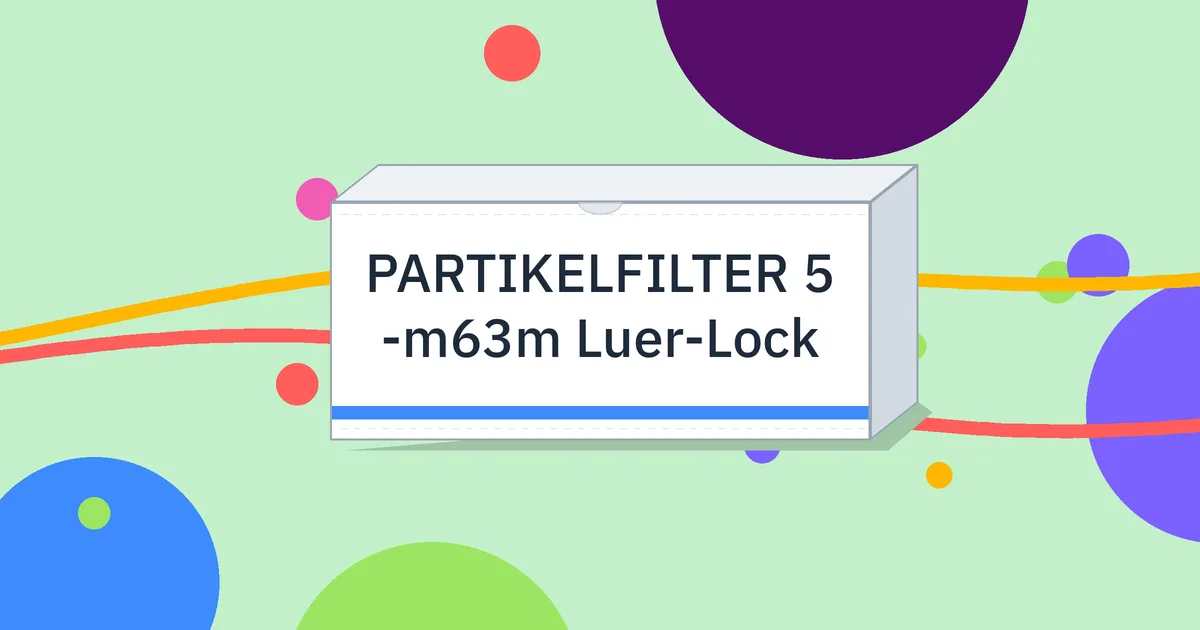 Symbolbild: Packung mit der Aufschrift PARTIKELFILTER 5 -m63m Luer-Lock (PZN 06967803) – Verfügbarkeit und Bezug in Apotheken in Frankfurt am Main