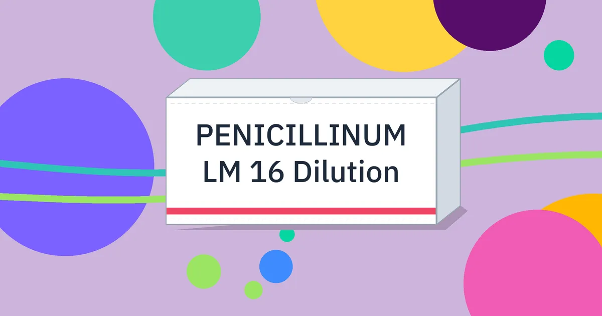 Symbolbild: Packung mit der Aufschrift PENICILLINUM LM 16 Dilution (PZN 12977289) – Verfügbarkeit und Bezug in Apotheken in Frankfurt am Main