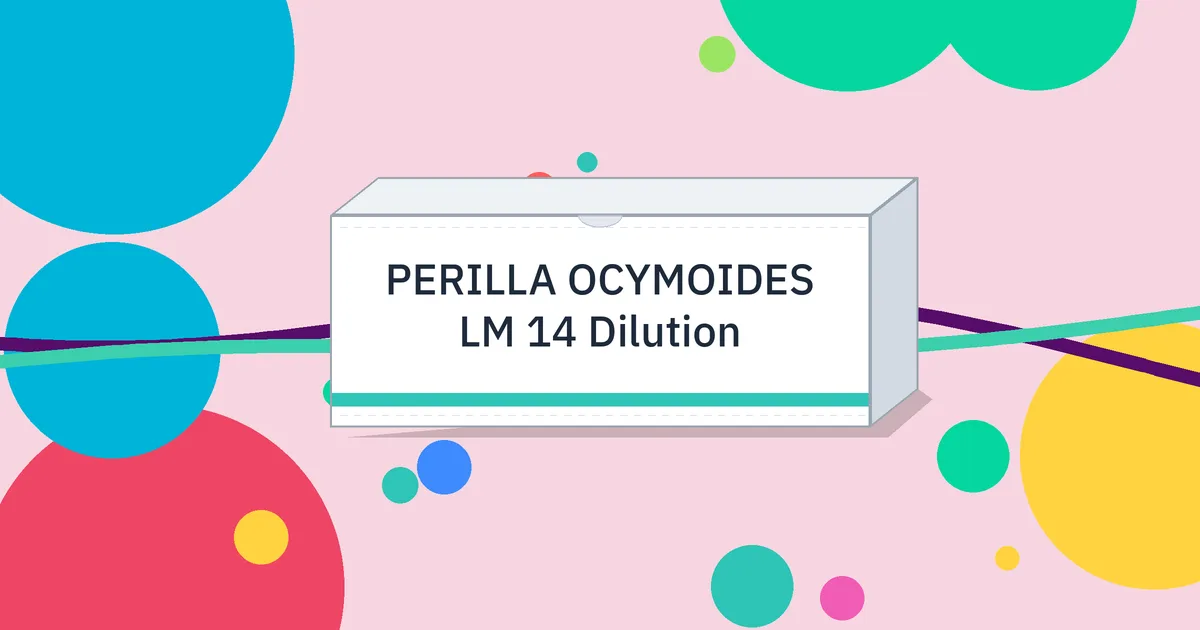 Symbolbild: Packung mit der Aufschrift PERILLA OCYMOIDES LM 14 Dilution (PZN 13635102) – Verfügbarkeit und Bezug in Apotheken in Frankfurt am Main