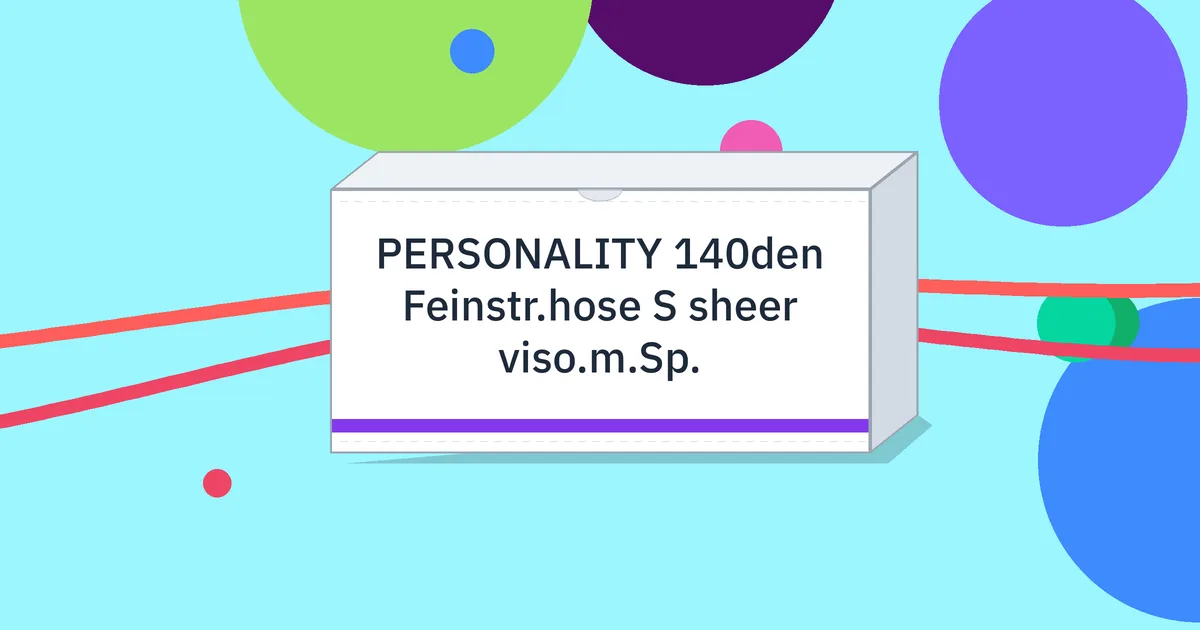 Symbolbild: Packung mit der Aufschrift PERSONALITY 140den Feinstr.hose S sheer viso.m.Sp. (PZN 16189100) – Verfügbarkeit und Bezug in Apotheken in Frankfurt am Main