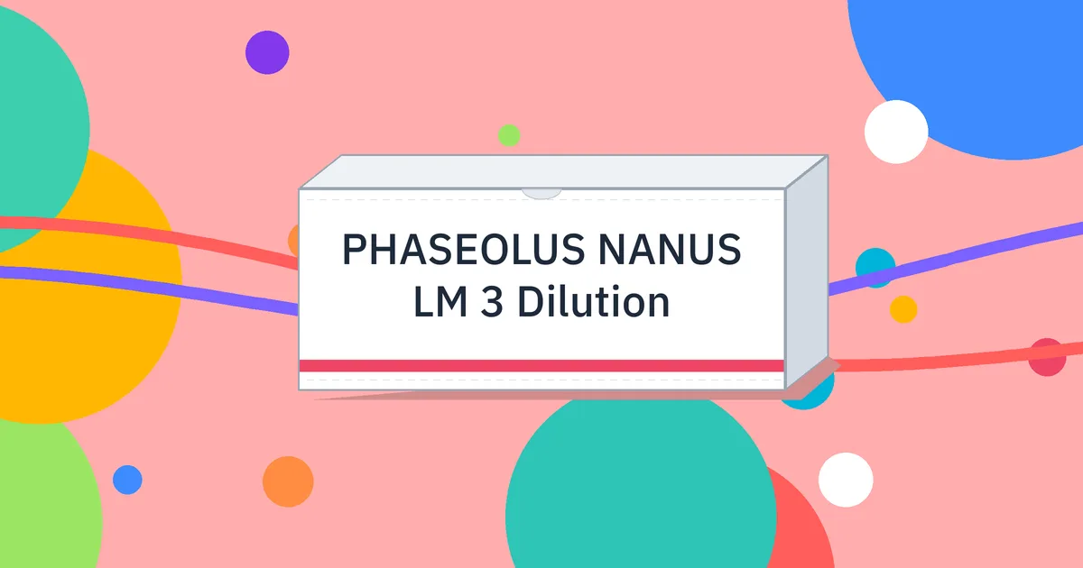 Symbolbild: Packung mit der Aufschrift PHASEOLUS NANUS LM 3 Dilution (PZN 13636840) – Verfügbarkeit und Bezug in Apotheken in Frankfurt am Main