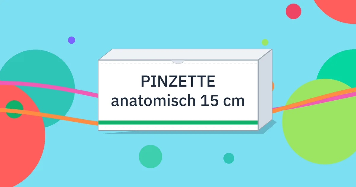 Symbolbild: Packung mit der Aufschrift PINZETTE anatomisch 15 cm (PZN 01735063) – Verfügbarkeit und Bezug in Apotheken in Frankfurt am Main