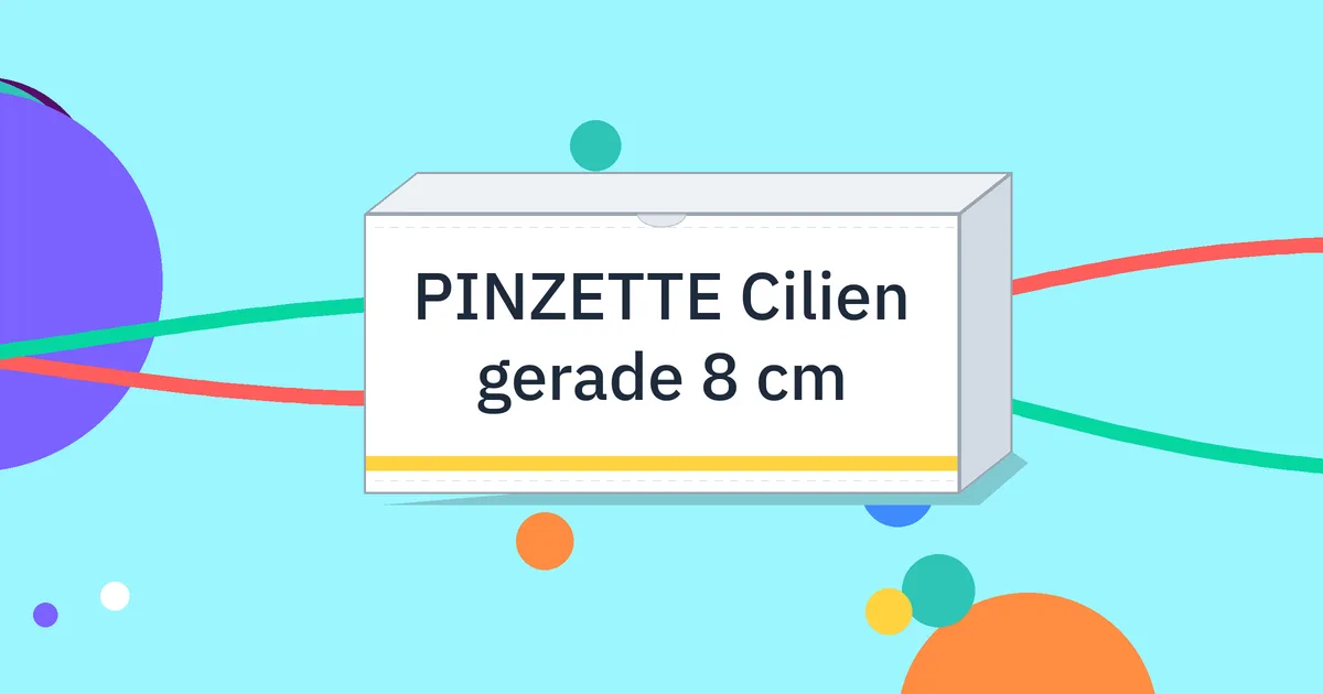 Symbolbild: Packung mit der Aufschrift PINZETTE Cilien gerade 8 cm (PZN 04445153) – Verfügbarkeit und Bezug in Apotheken in Frankfurt am Main