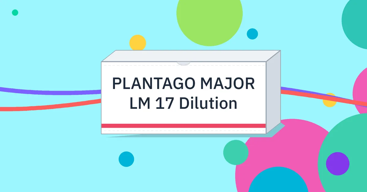 Symbolbild: Packung mit der Aufschrift PLANTAGO MAJOR LM 17 Dilution (PZN 13646761) – Verfügbarkeit und Bezug in Apotheken in Frankfurt am Main