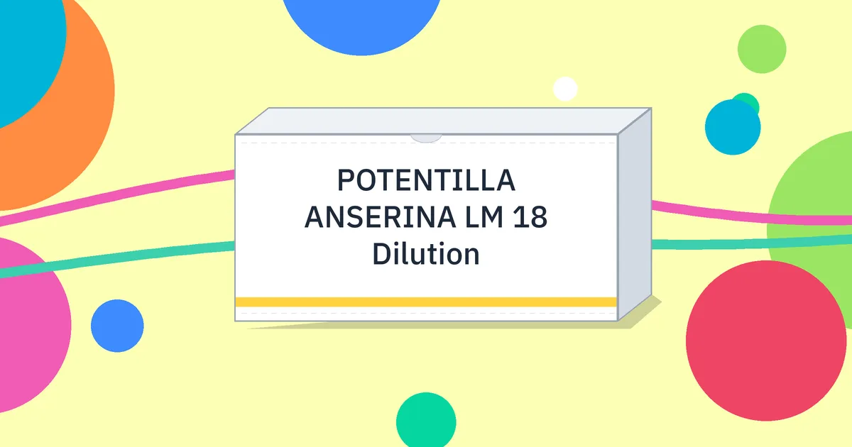Symbolbild: Packung mit der Aufschrift POTENTILLA ANSERINA LM 18 Dilution (PZN 13665250) – Verfügbarkeit und Bezug in Apotheken in Frankfurt am Main