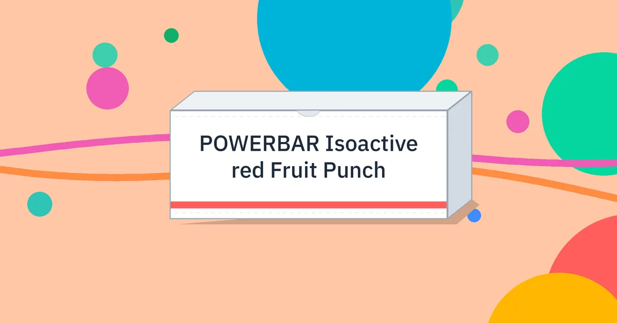 Symbolbild: Packung mit der Aufschrift POWERBAR Isoactive red Fruit Punch (PZN 15303255) – Verfügbarkeit und Bezug in Apotheken in Frankfurt am Main