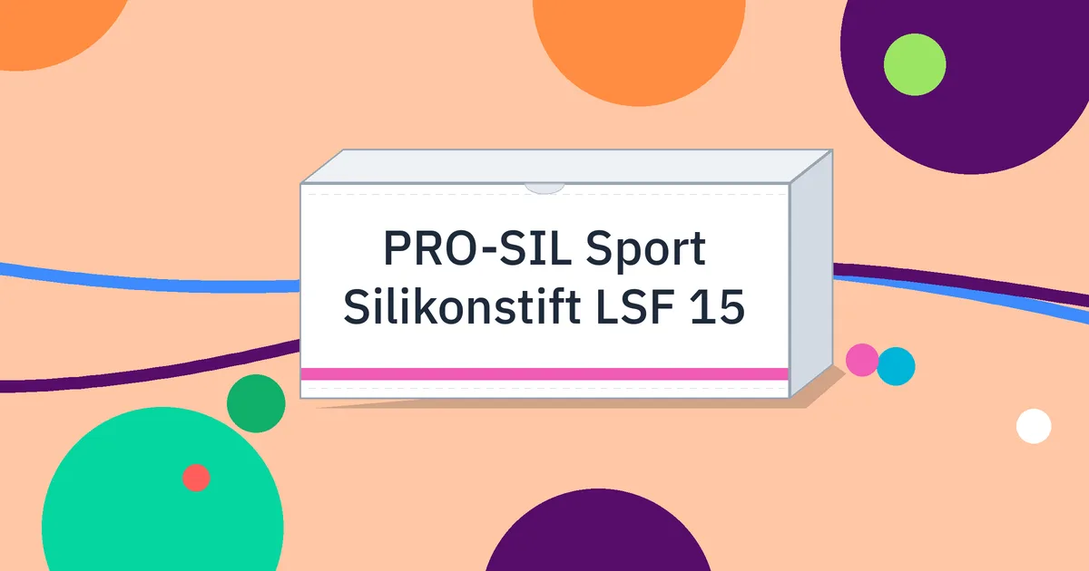Symbolbild: Packung mit der Aufschrift PRO-SIL Sport Silikonstift LSF 15 (PZN 10308590) – Verfügbarkeit und Bezug in Apotheken in Frankfurt am Main