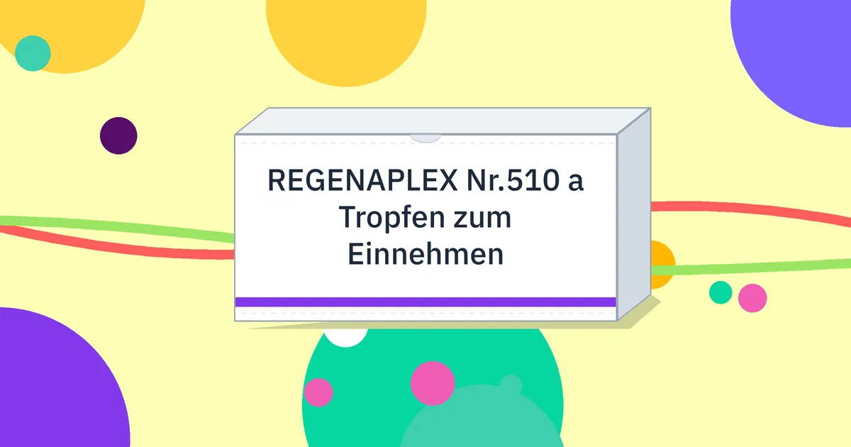 Symbolbild: Packung mit der Aufschrift REGENAPLEX Nr.510 a Tropfen zum Einnehmen (PZN 08800510) – Verfügbarkeit und Bezug in Apotheken in Frankfurt am Main