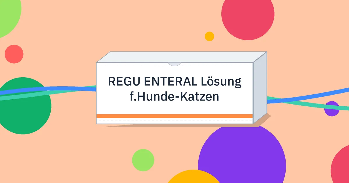 Symbolbild: Packung mit der Aufschrift REGU ENTERAL Lösung f.Hunde-Katzen (PZN 00174289) – Verfügbarkeit und Bezug in Apotheken in Frankfurt am Main