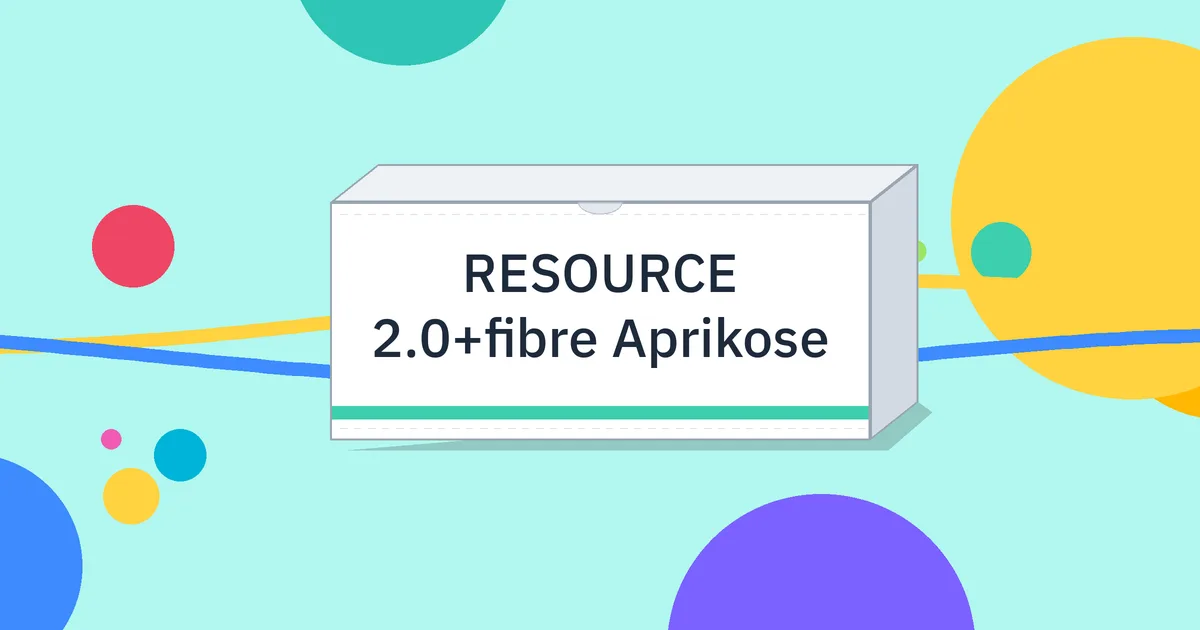 Symbolbild: Packung mit der Aufschrift RESOURCE 2.0+fibre Aprikose (PZN 12737705) – Verfügbarkeit und Bezug in Apotheken in Frankfurt am Main