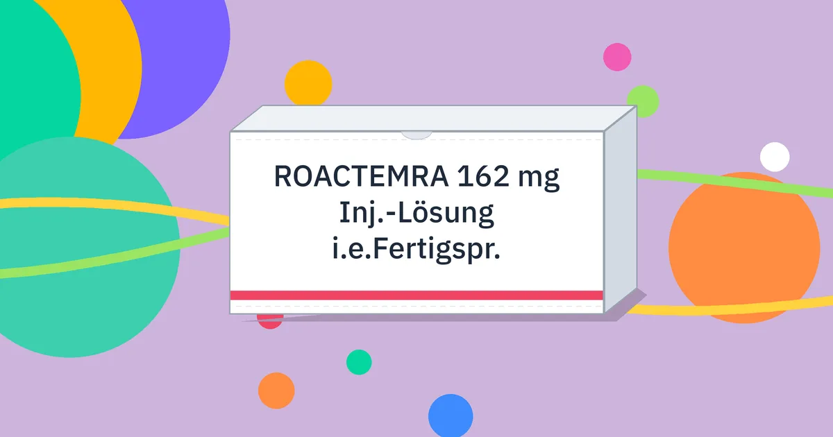 Symbolbild: Packung mit der Aufschrift ROACTEMRA 162 mg Inj.-Lösung i.e.Fertigspr. (PZN 12448065) – Verfügbarkeit und Bezug in Apotheken in Frankfurt am Main