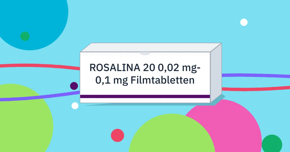 Symbolbild: Packung mit der Aufschrift ROSALINA 20 0,02 mg-0,1 mg Filmtabletten (PZN 15432099) – Verfügbarkeit und Bezug in Apotheken in Frankfurt am Main