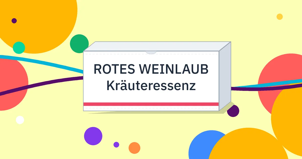 Symbolbild: Packung mit der Aufschrift ROTES WEINLAUB Kräuteressenz (PZN 13819983) – Verfügbarkeit und Bezug in Apotheken in Frankfurt am Main