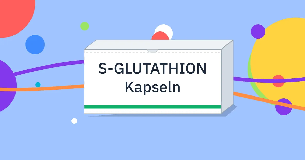 Symbolbild: Packung mit der Aufschrift S-GLUTATHION Kapseln (PZN 16124632) – Verfügbarkeit und Bezug in Apotheken in Frankfurt am Main