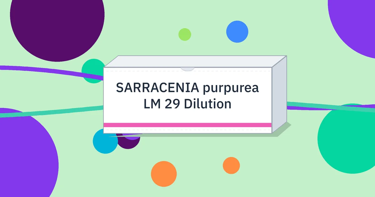 Symbolbild: Packung mit der Aufschrift SARRACENIA purpurea LM 29 Dilution (PZN 13182853) – Verfügbarkeit und Bezug in Apotheken in Frankfurt am Main