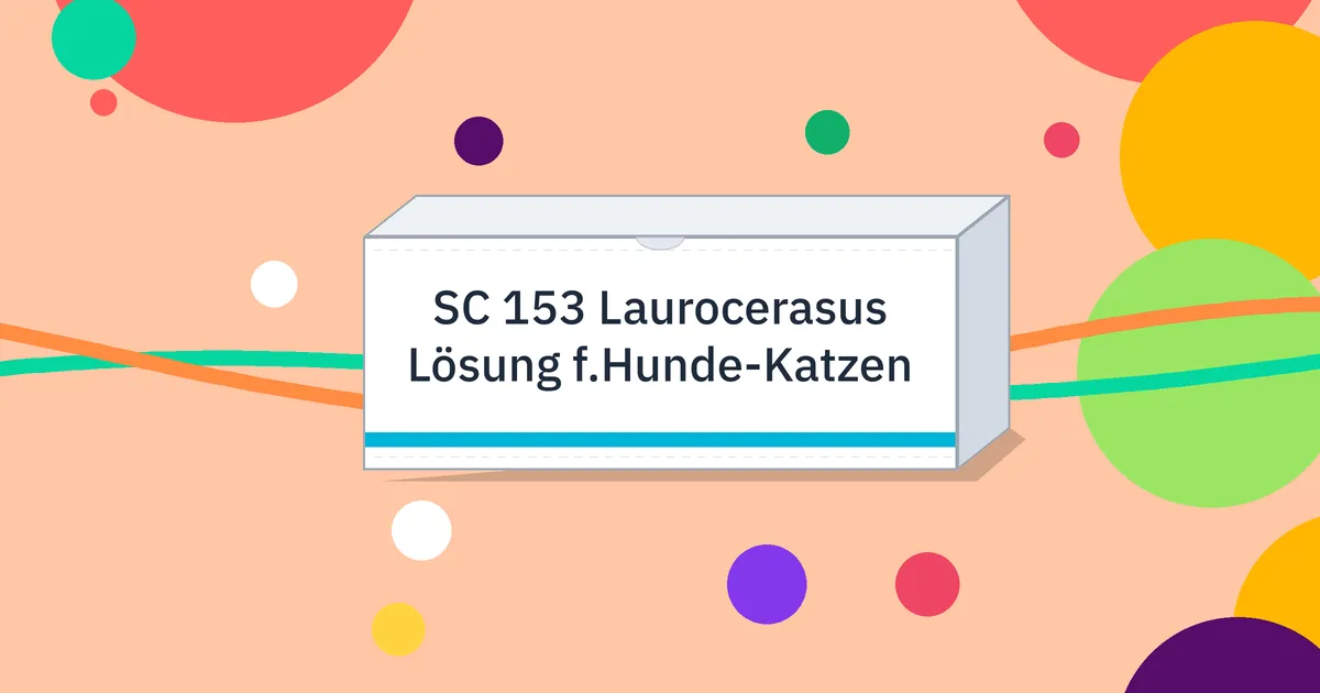 Symbolbild: Packung mit der Aufschrift SC 153 Laurocerasus Lösung f.Hunde-Katzen (PZN 09681616) – Verfügbarkeit und Bezug in Apotheken in Frankfurt am Main