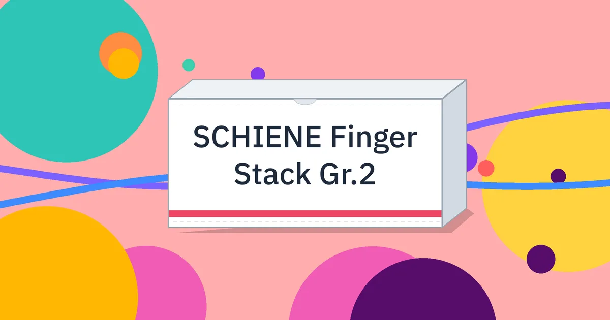 Symbolbild: Packung mit der Aufschrift SCHIENE Finger Stack Gr.2 (PZN 02009146) – Verfügbarkeit und Bezug in Apotheken in Frankfurt am Main