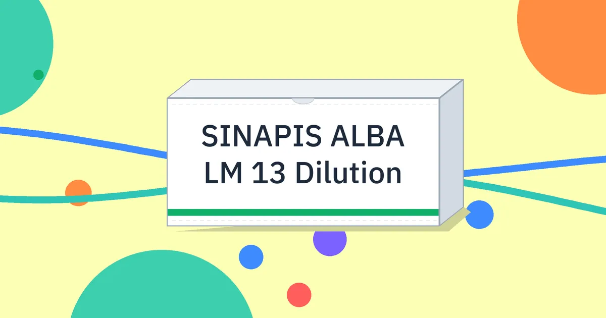 Symbolbild: Packung mit der Aufschrift SINAPIS ALBA LM 13 Dilution (PZN 13190628) – Verfügbarkeit und Bezug in Apotheken in Frankfurt am Main