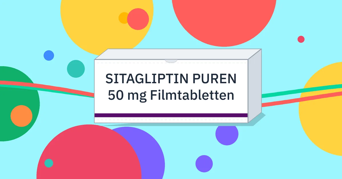 Symbolbild: Packung mit der Aufschrift SITAGLIPTIN PUREN 50 mg Filmtabletten (PZN 17844883) – Verfügbarkeit und Bezug in Apotheken in Frankfurt am Main