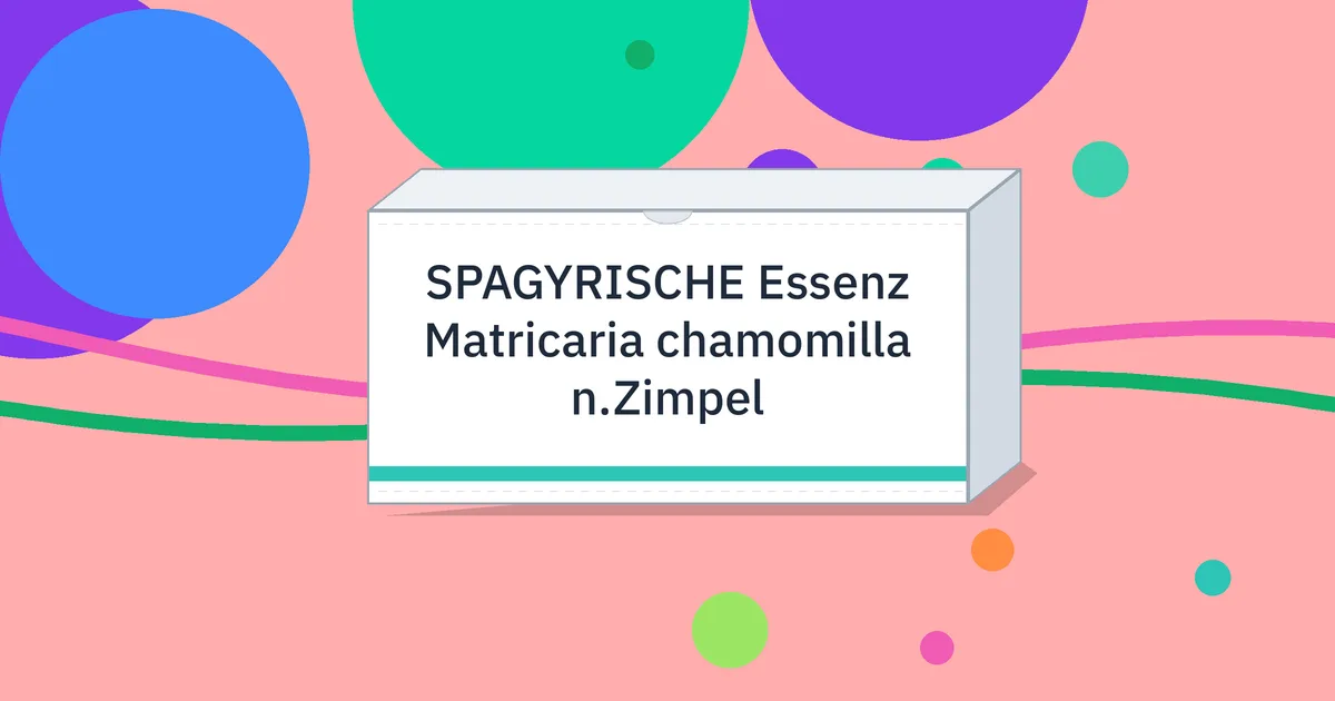 Symbolbild: Packung mit der Aufschrift SPAGYRISCHE Essenz Matricaria chamomilla n.Zimpel (PZN 00917218) – Verfügbarkeit und Bezug in Apotheken in Frankfurt am Main