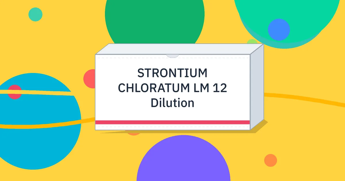 Symbolbild: Packung mit der Aufschrift STRONTIUM CHLORATUM LM 12 Dilution (PZN 13203549) – Verfügbarkeit und Bezug in Apotheken in Frankfurt am Main