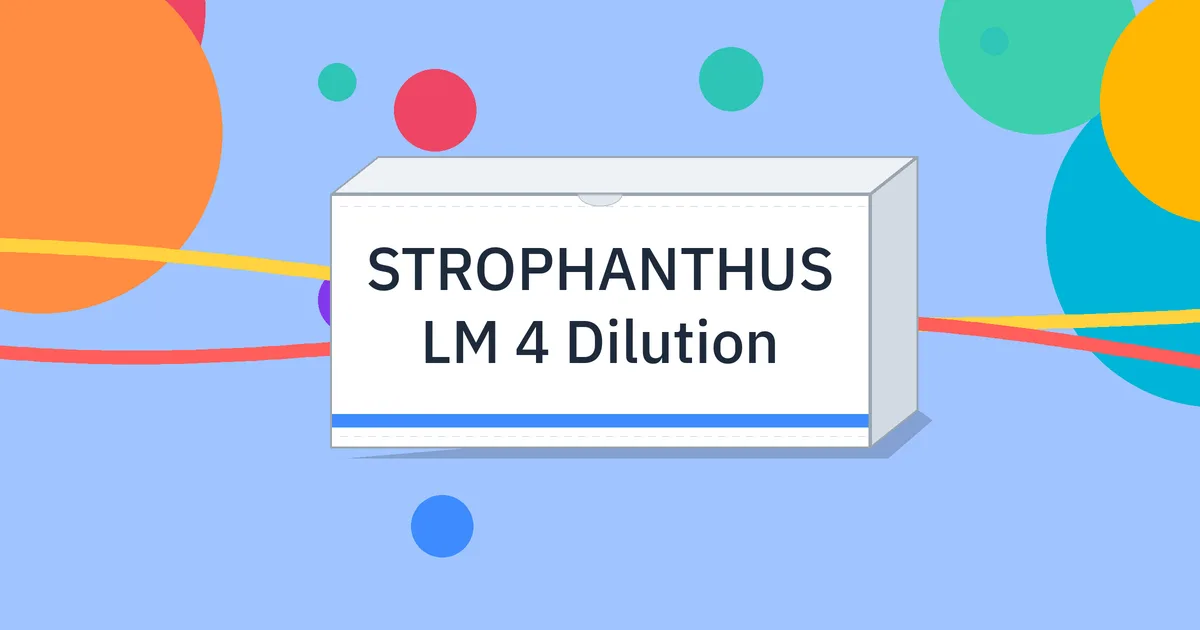 Symbolbild: Packung mit der Aufschrift STROPHANTHUS LM 4 Dilution (PZN 13204767) – Verfügbarkeit und Bezug in Apotheken in Frankfurt am Main