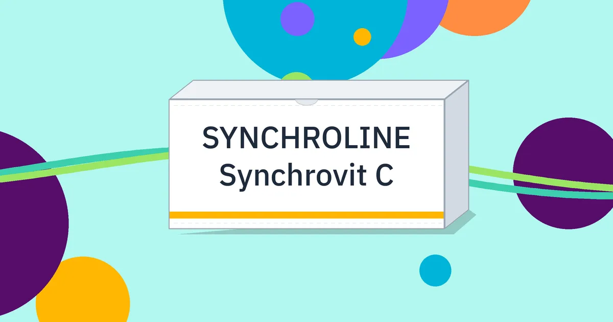 Symbolbild: Packung mit der Aufschrift SYNCHROLINE Synchrovit C (PZN 03295591) – Verfügbarkeit und Bezug in Apotheken in Frankfurt am Main