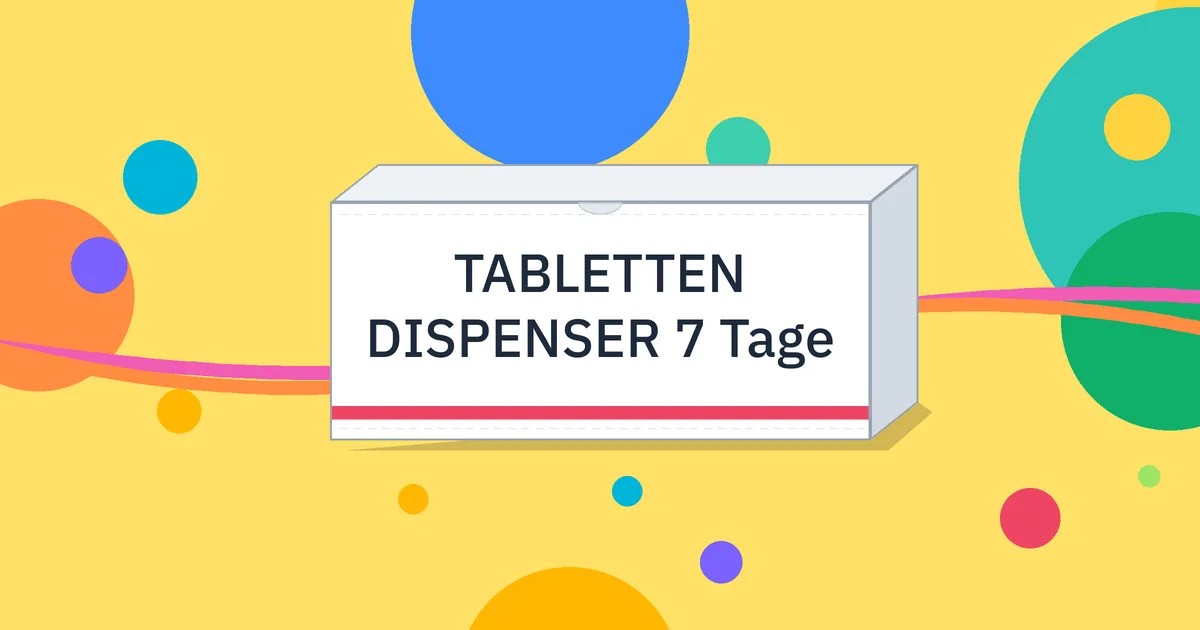Symbolbild: Packung mit der Aufschrift TABLETTEN DISPENSER 7 Tage (PZN 16225600) – Verfügbarkeit und Bezug in Apotheken in Frankfurt am Main