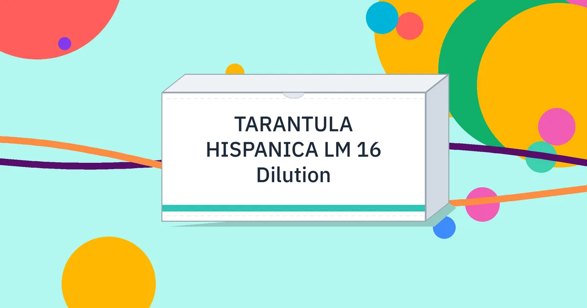Symbolbild: Packung mit der Aufschrift TARANTULA HISPANICA LM 16 Dilution (PZN 13213950) – Verfügbarkeit und Bezug in Apotheken in Frankfurt am Main
