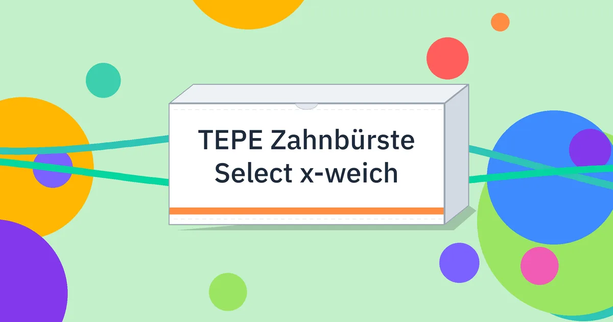 Symbolbild: Packung mit der Aufschrift TEPE Zahnbürste Select x-weich (PZN 08863663) – Verfügbarkeit und Bezug in Apotheken in Frankfurt am Main