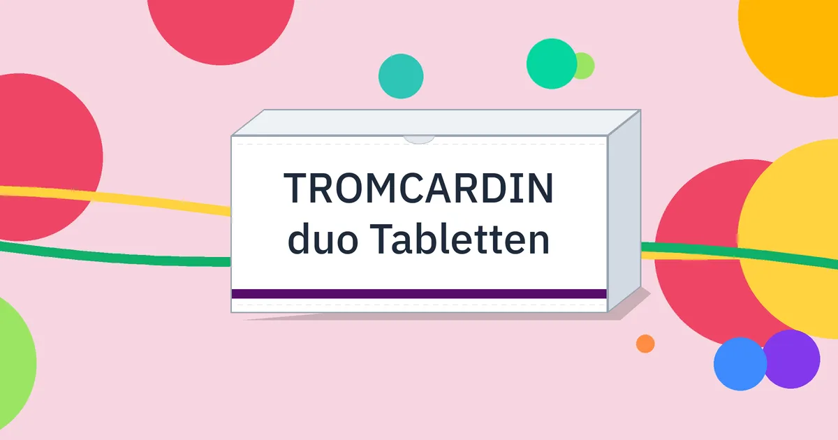 Symbolbild: Packung mit der Aufschrift TROMCARDIN duo Tabletten (PZN 09647737) – Verfügbarkeit und Bezug in Apotheken in Frankfurt am Main